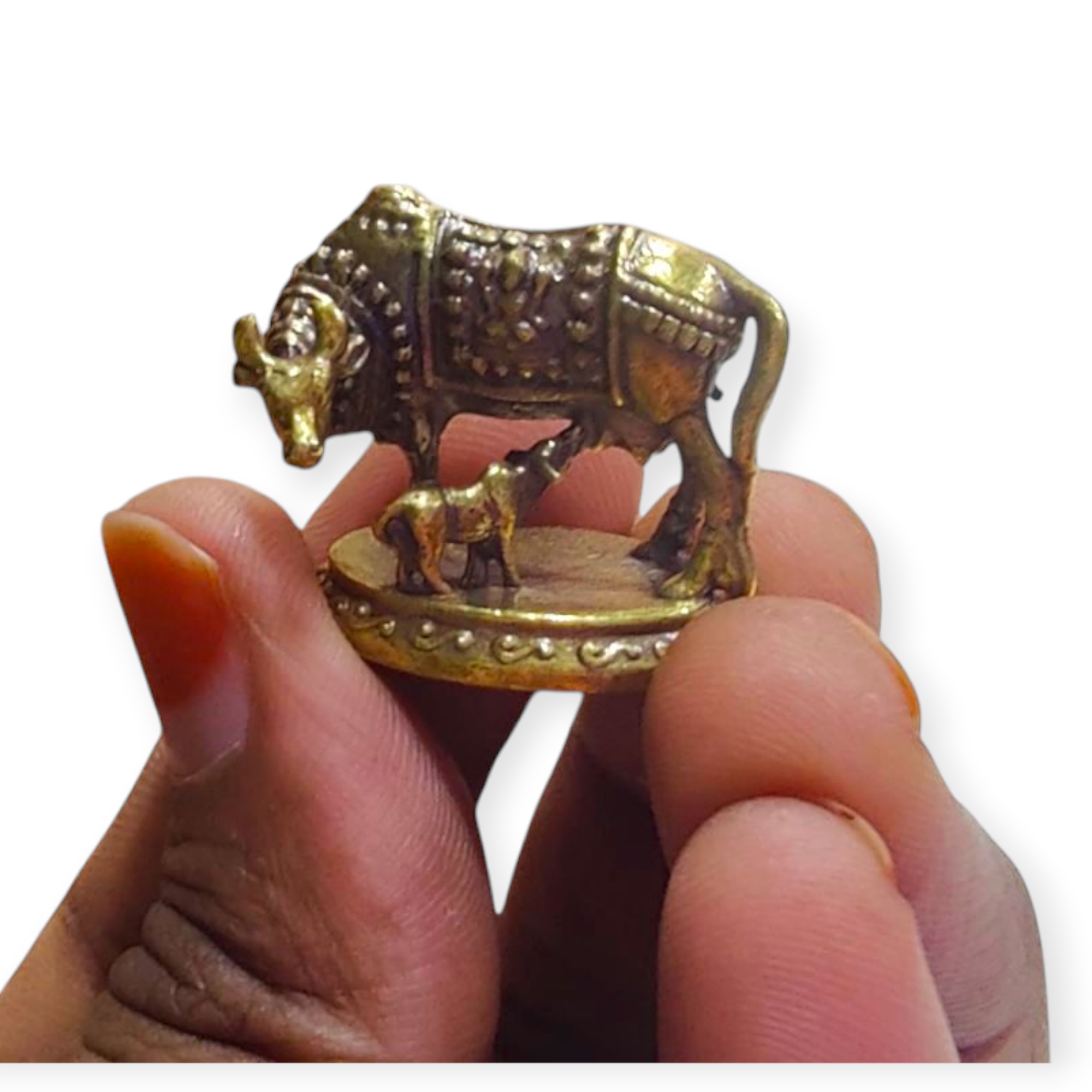 Miniature Gomatha (Cow and Calf) – PoojaProducts.com